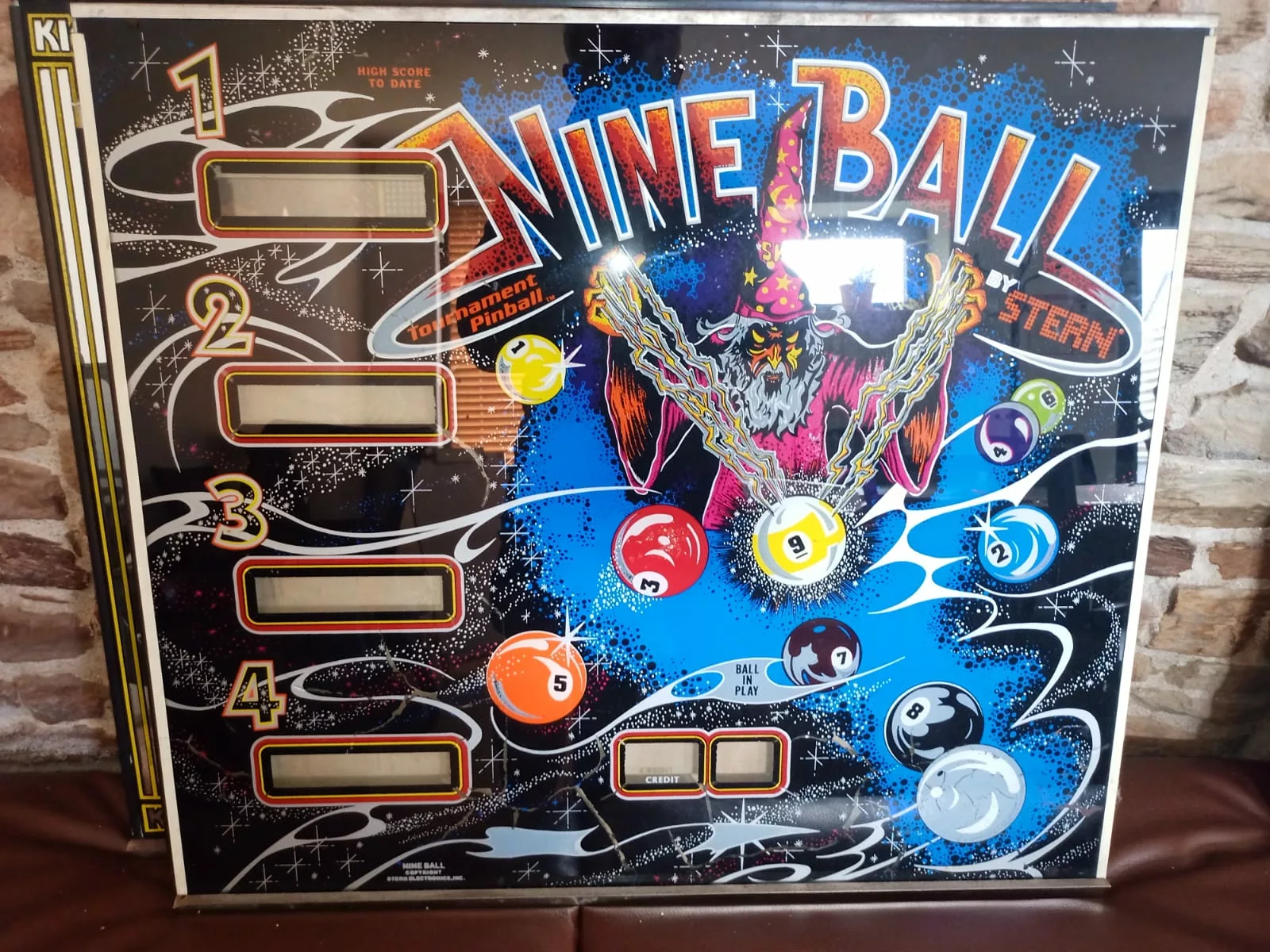 BACKGLASS STERN "NINE BALL" -1980- HappyTronic